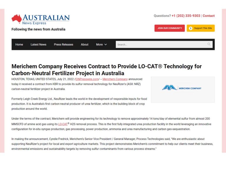Regenerable H2S Scavenger | EcoTreat Division | Merichem
