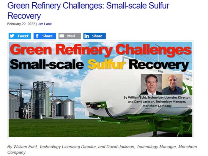 Regenerable H2S Scavenger | EcoTreat Division | Merichem