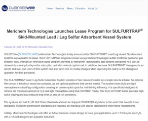 Merichem Technologies Announces Skid-Mounted Vessel Systems | Merichem ...